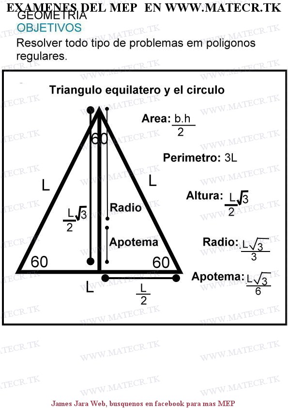 triangulo equilatero y el circulo