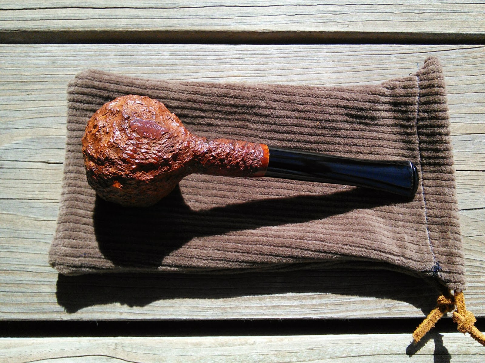 Rex Walden Pipes: Large Straight Rusticated Apple Shape Briar Tobacco ...