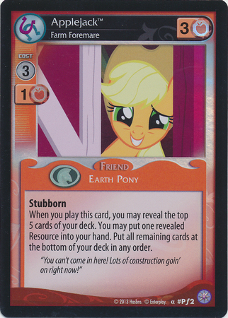 MLP Applejack, Farm Foremare CCG Cards | MLP Merch