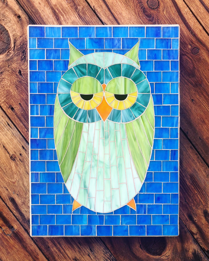 Kasia Polkowska Art: Exploration of Owls as Mosaics