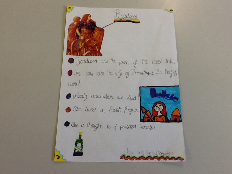 Year 4 Class: Boudicca Fact Files