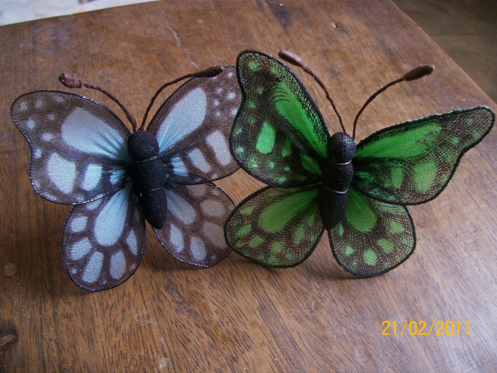 Tinas Creations: Nylon Stocking Butterflies