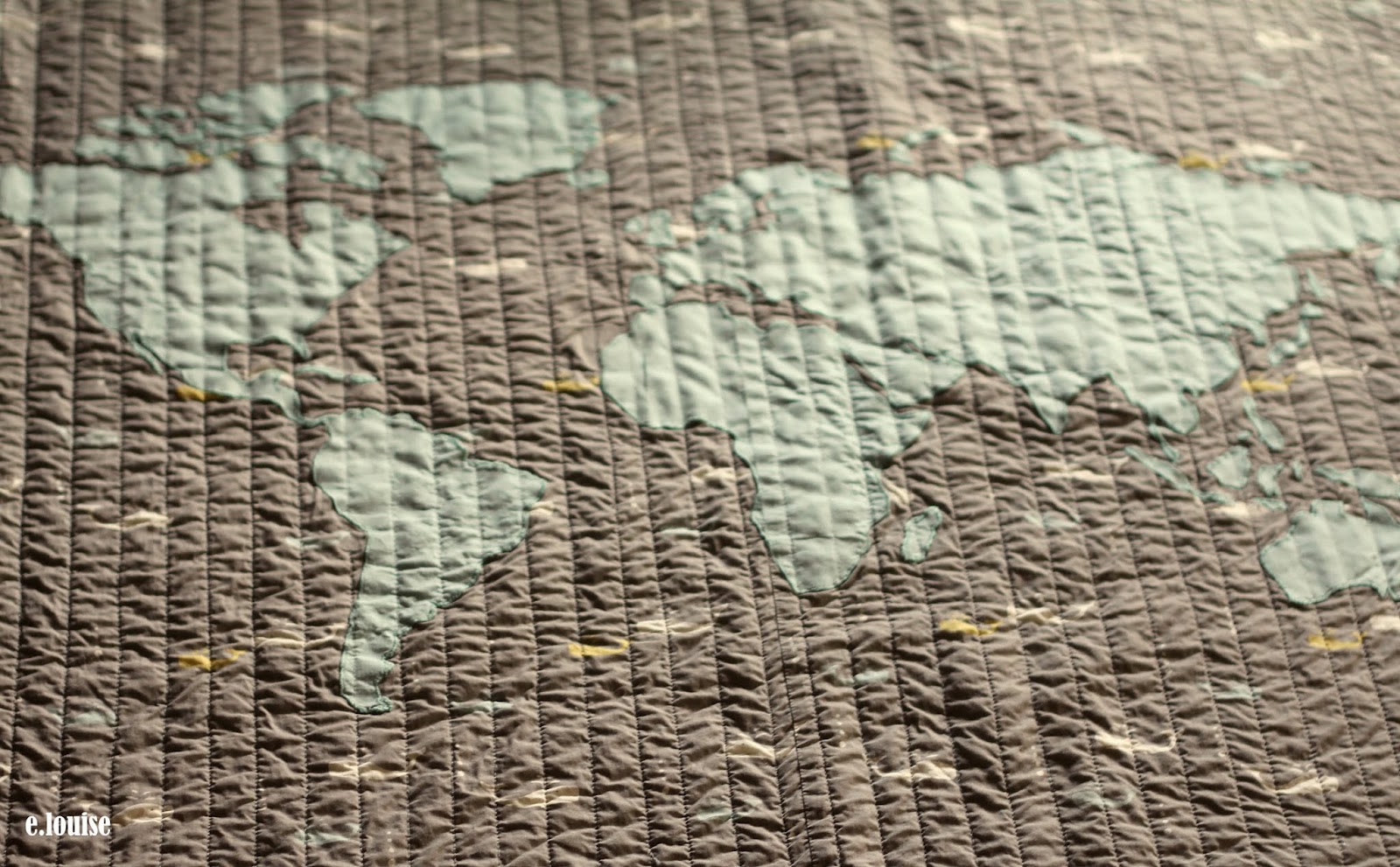 e.louise: World Map Quilt