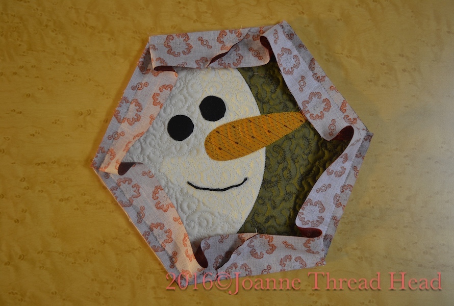 Thread Head: Hexagon Shaped Mug Rug Tutorial