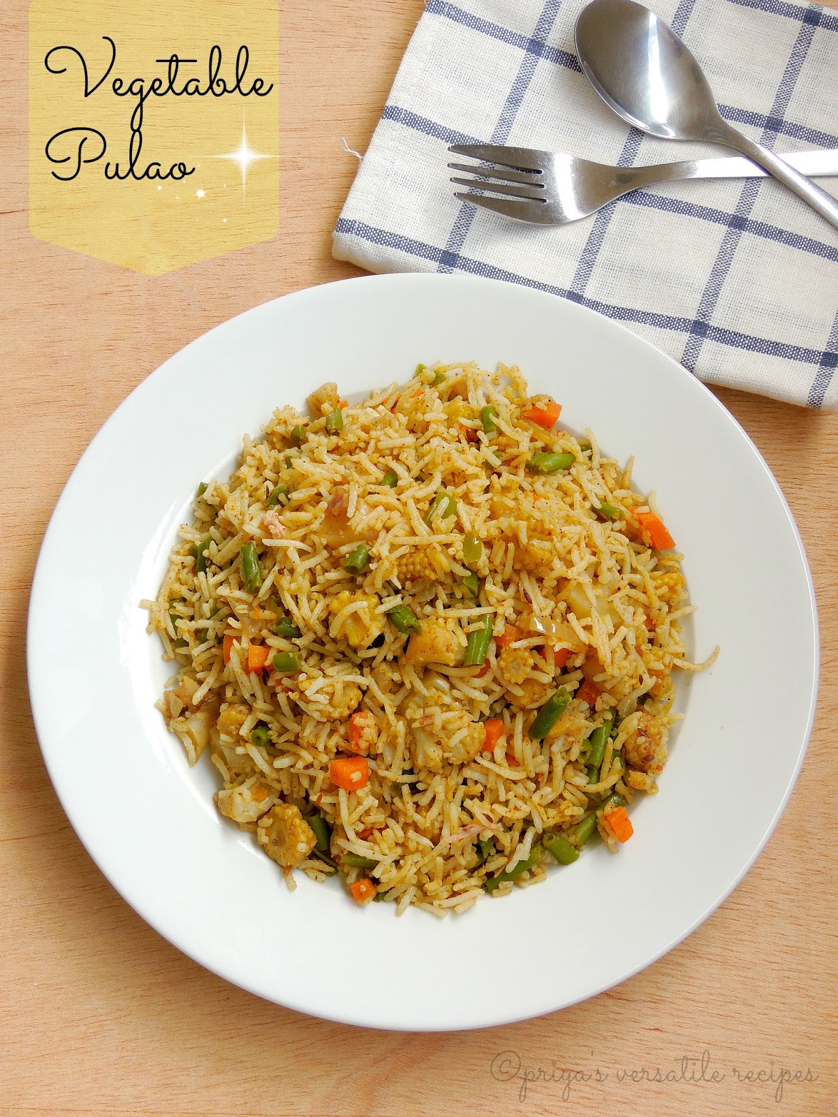 Priya's Versatile Recipes: Vegetable Pulao