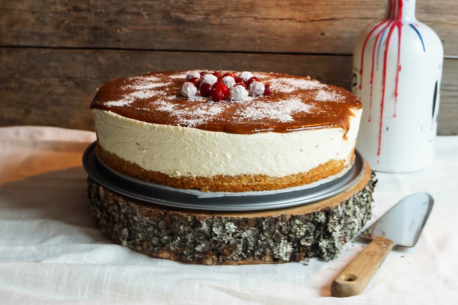 Heavenly bakings: 12 yötä jouluun: Karpalo-kinuski juustokakku