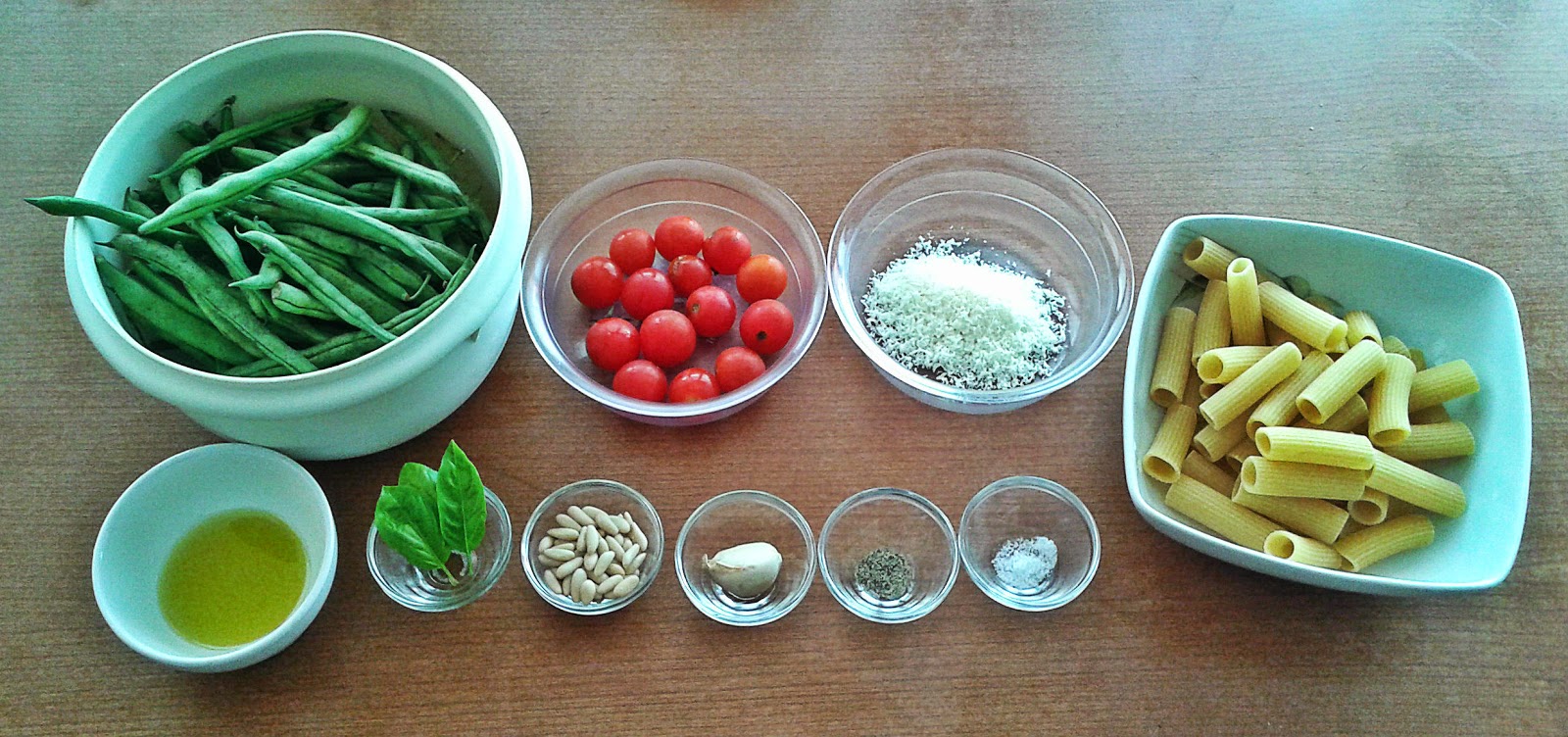 Fornelli&Capricci: Pasta fredda con pesto di fagiolini e pomodorini