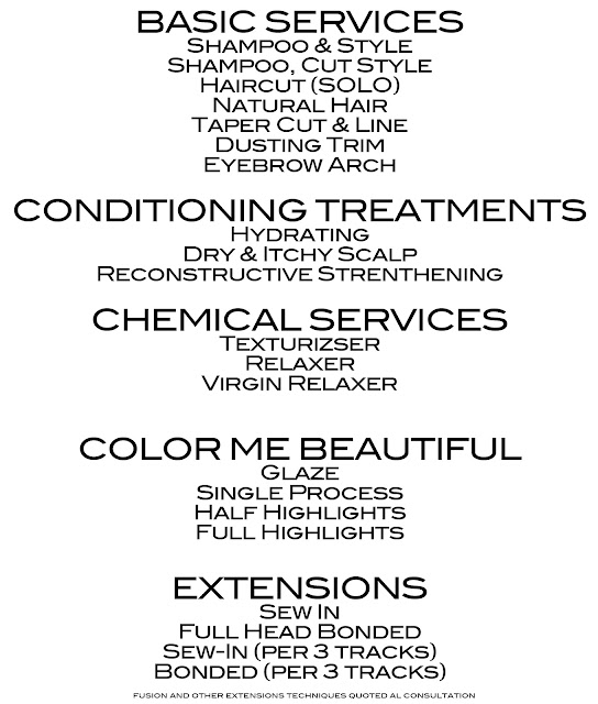 services offered | salon teshuva