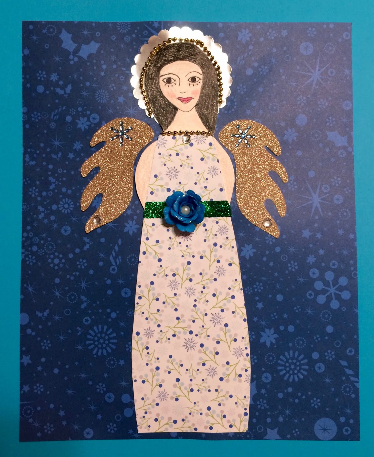 Kathy's Art Project Ideas: Folk Art Angel Collage Art Lesson