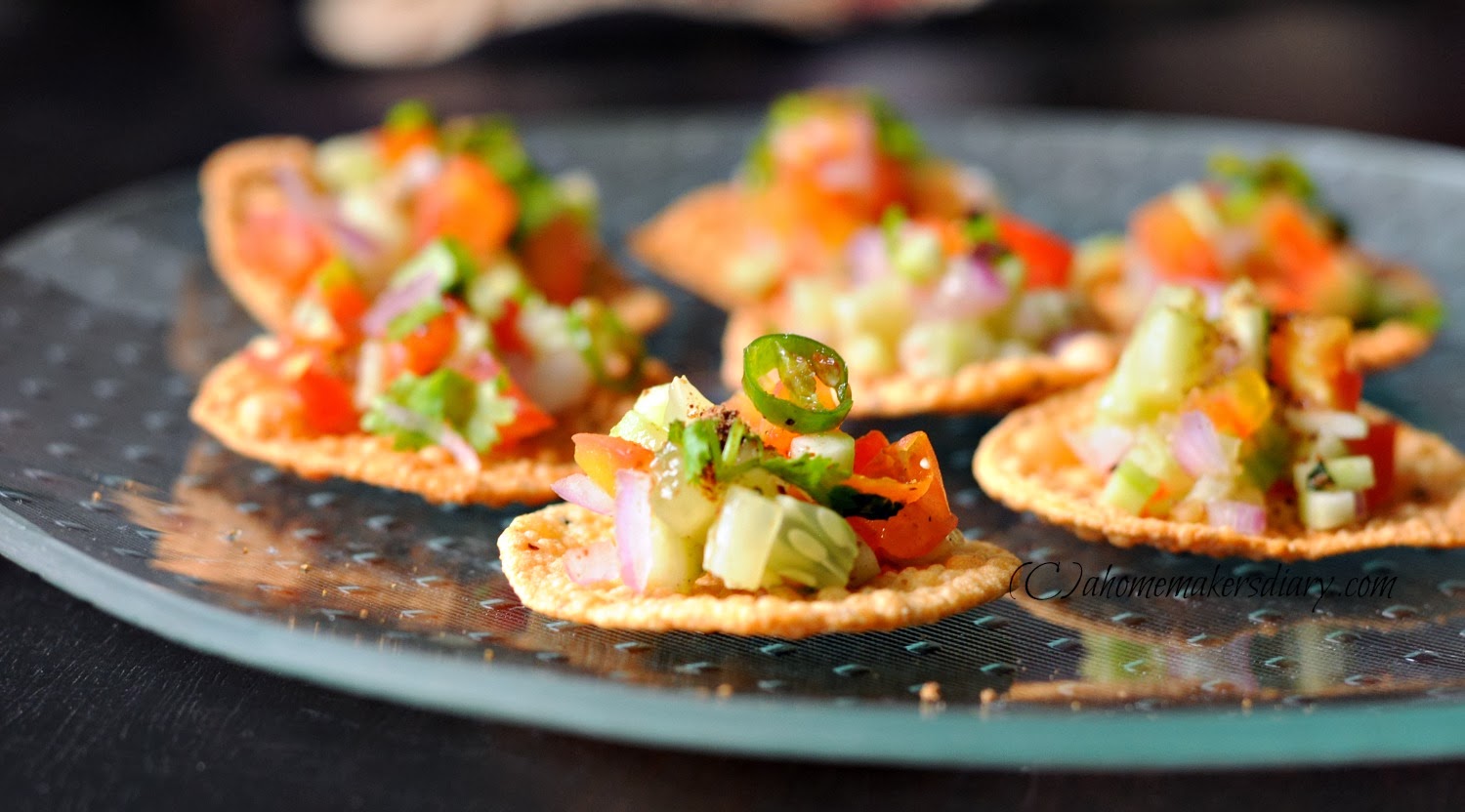 Masala Papad: Healthy Mini Bite size Snacks - A Homemaker's Diary