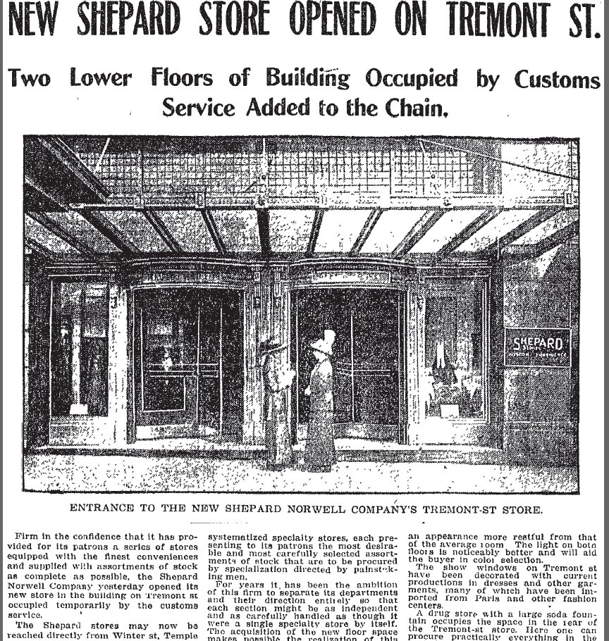 Shopping Days In Retro Boston: The Shepard Stores in Boston...A Retail ...