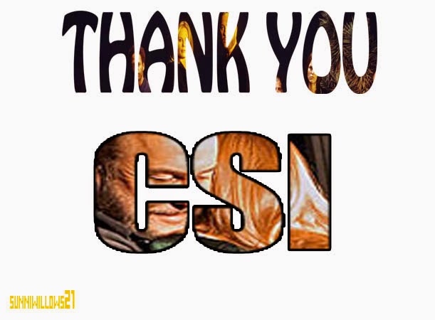 Sunshine's Life: Thank you CSI!