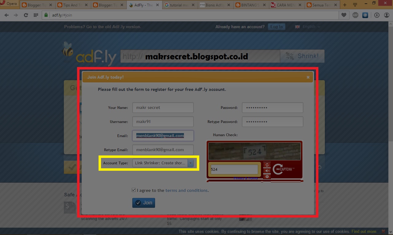 BLOG BERBAGI: Tutorial membuat akun adf.ly