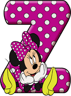 Coqueta Minnie Sentada Frente a Abecedario. - Oh my Alfabetos!