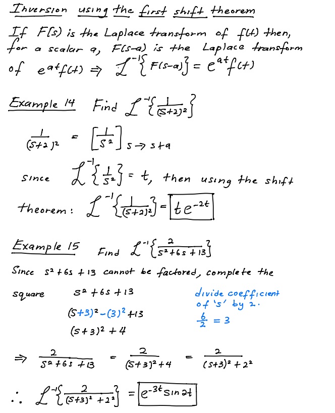 EEEC6440314 Signal and Systems: Laplace - Inversion using the first ...