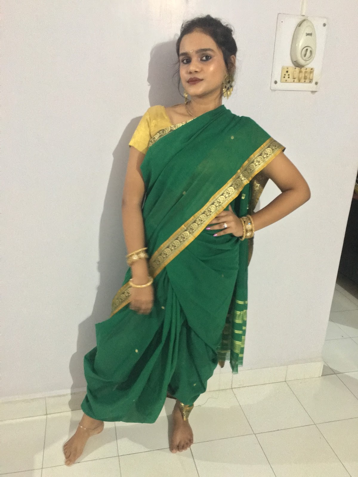 Girlishringar: Lavani Dance Saree styling