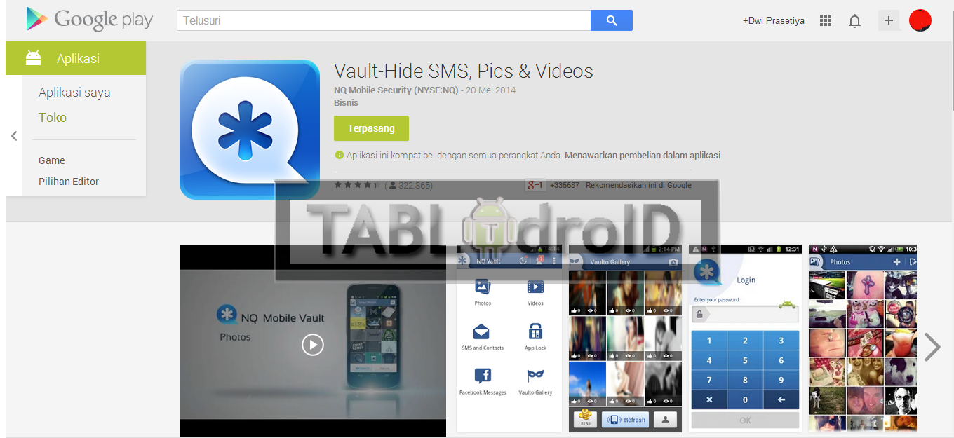 TABLOdroID: Applikasi untuk menyembunyikan bokep