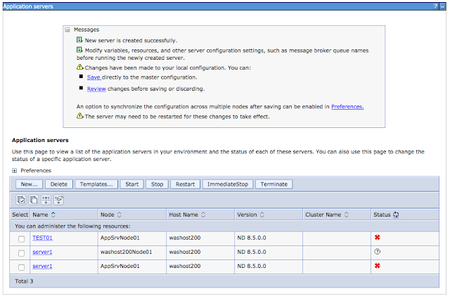 WebSphere Application Server: Creating JVMs (using Admin console and wsadmin)