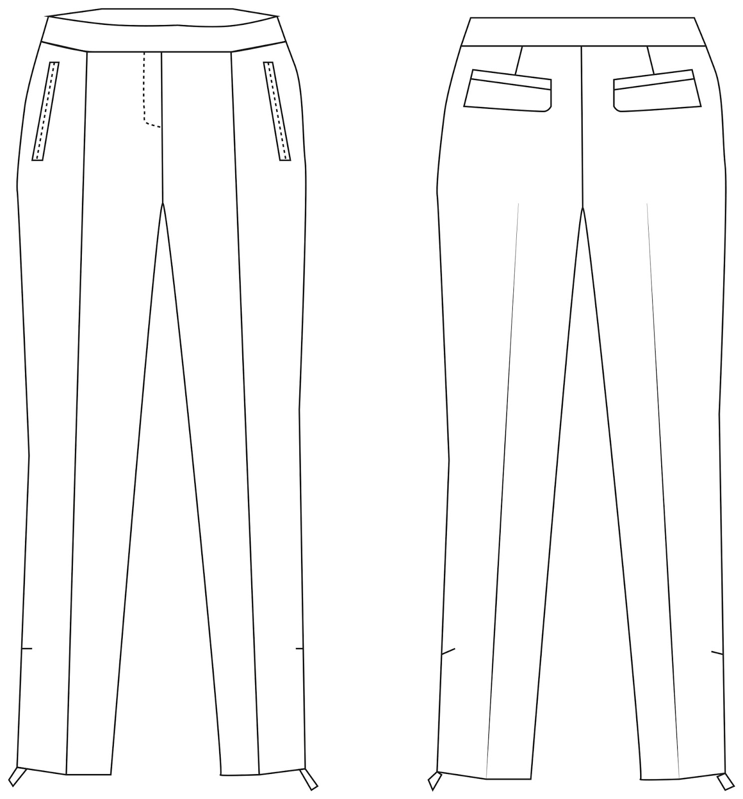 Maria Streang: Garment Technical Drawings -Adobe Illustrator
