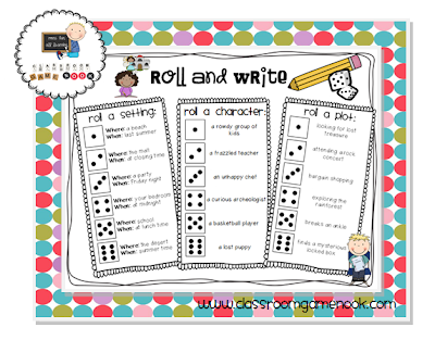 Classroom Freebies Too: Roll and Write - Freebie Writing Prompt Center