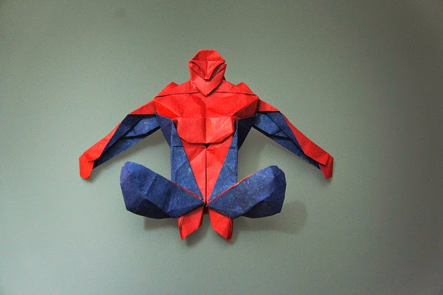 origami spider man ~ origami instructions art and craft ideas