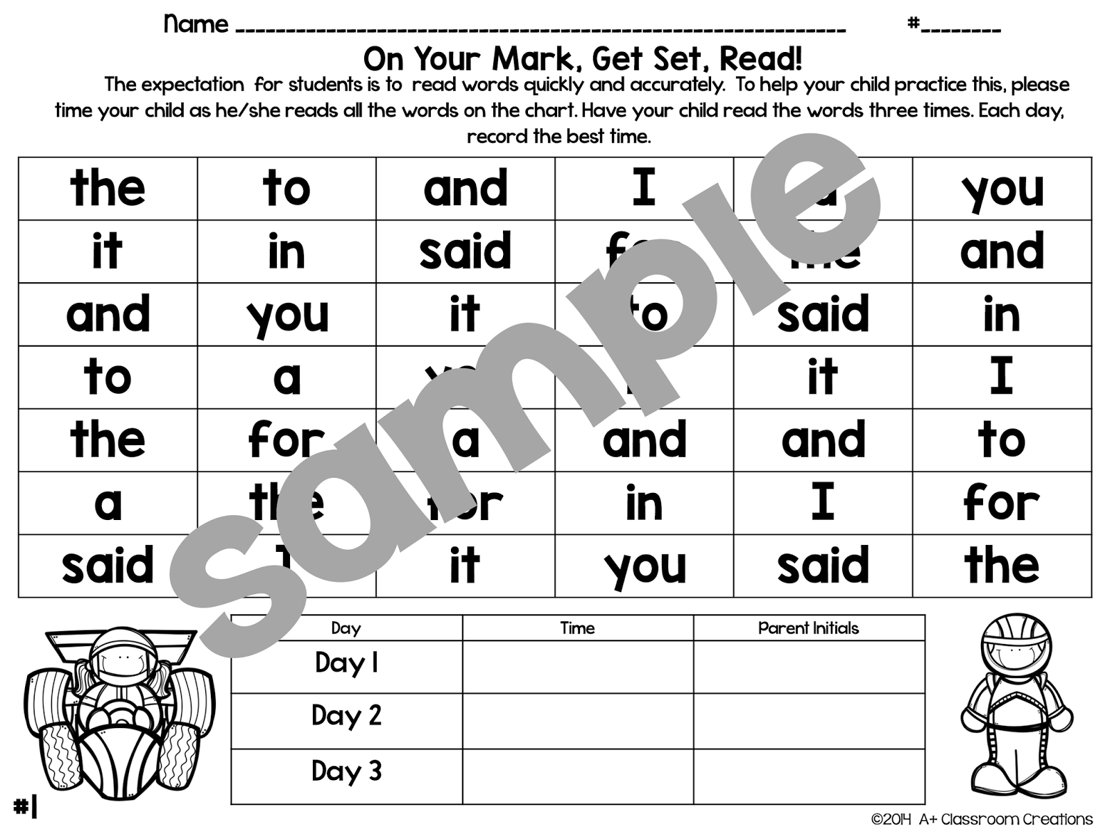 A Plus Clasroom Creations: On Your Mark, Get Set, SHOP!