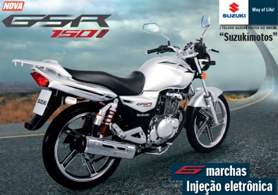 Vilões Moto Clube RS: Suzuki GSR 150i com câmbio de 6 marchas e injeção ...