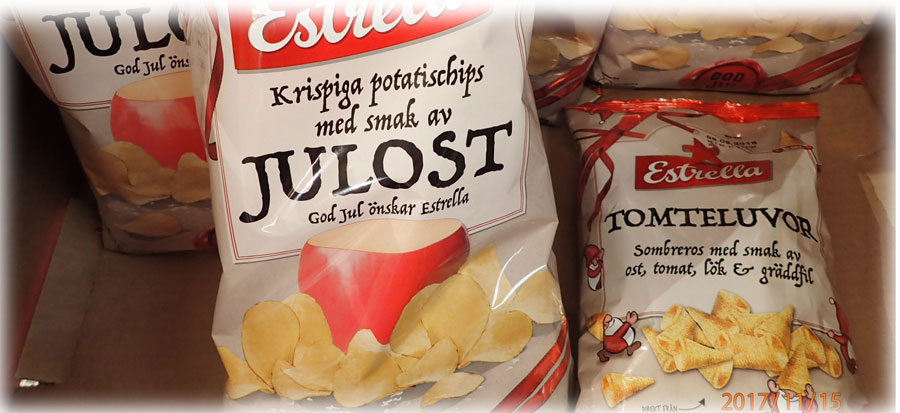 traditioner på Hisingen: chips + julost = SANT