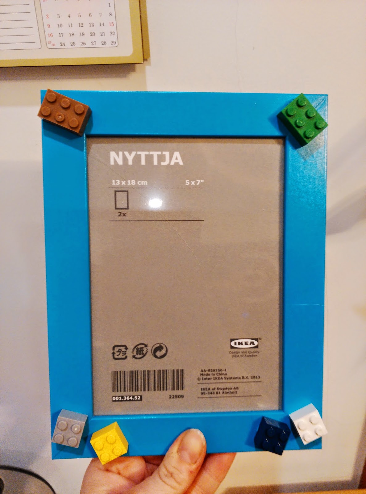 Con mis chicos en el mundo: Marco de foto personalizado. Lego