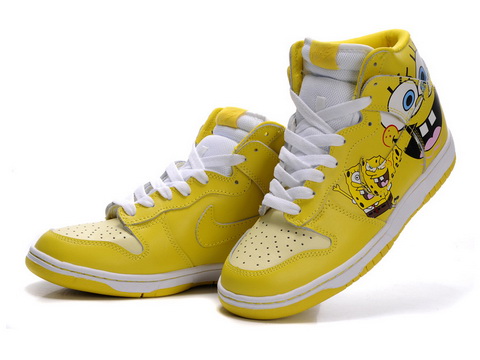 Nike SB Dunk Cartoon Shoes : Nike Dunk Yellow Shoes Spongebob Custom ...