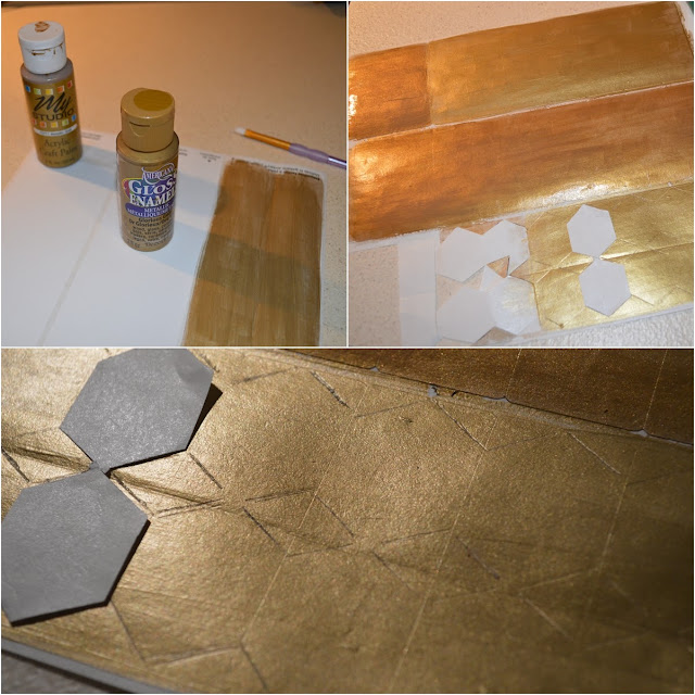 Life In Positudiness: Wall Decals ~ Metallic Gold Hexagon DIY