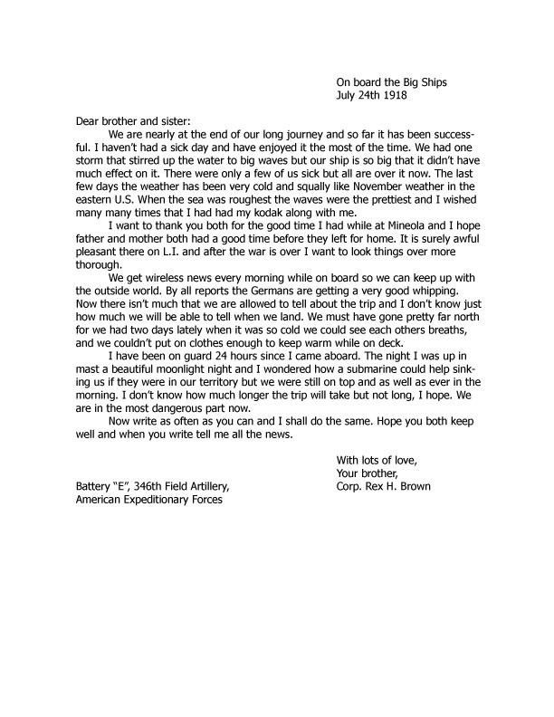 Gails Tales: My Great Uncles letters from 1918