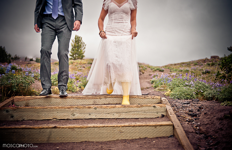Timberline Lodge. Super small and sweet wedding day.