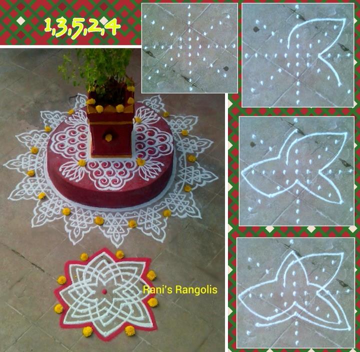 Simple Steps to make Rangoli Designs with Dots