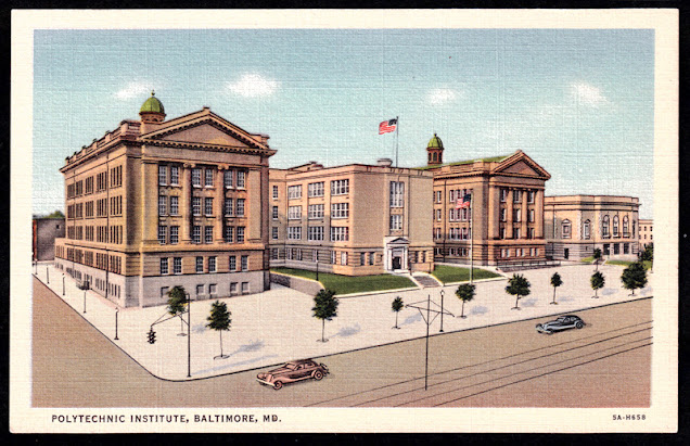 My Baltimore Postcards: My father's old high school - Baltimore Polytechnic Institute ...