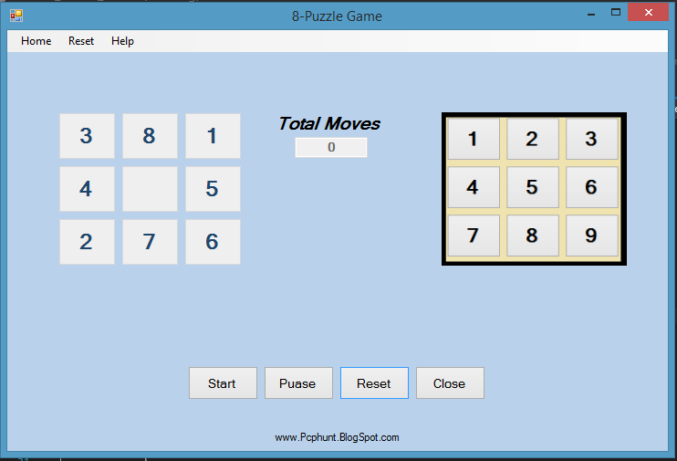 8-Puzzle Game in C# Window Form Application - Programming SeekerzZ