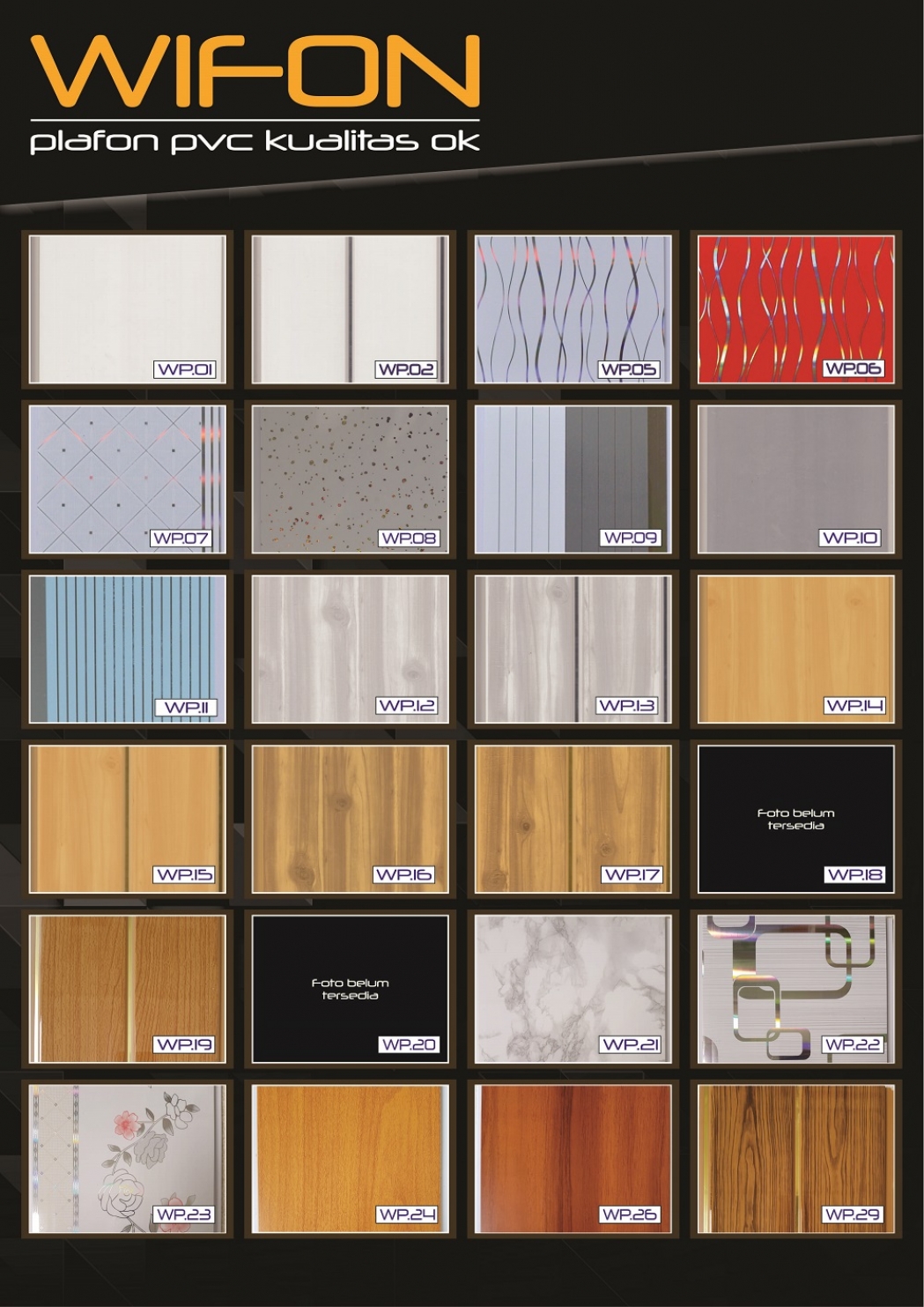 HARGA PLAFON PVC WIFON BOGOR PER METER DAN TERPASANG - ANEKA WARNA ...