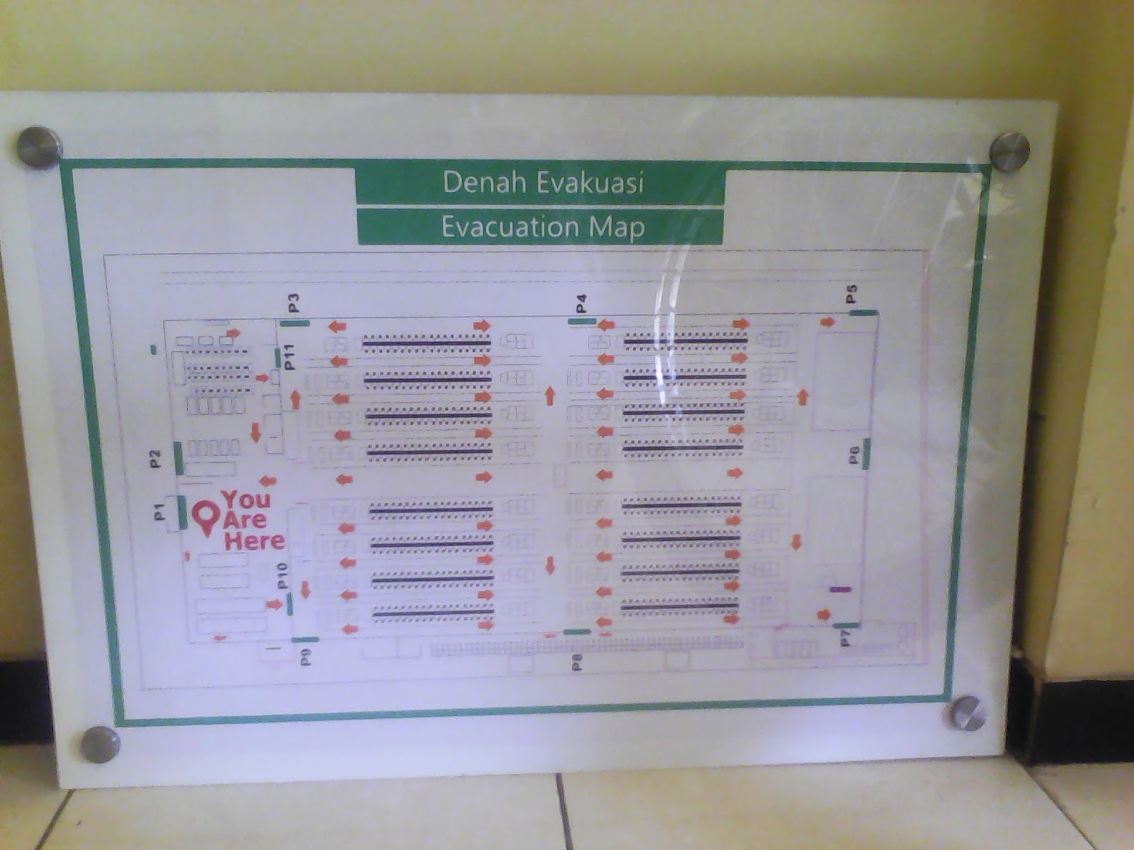 Signage Ruangan, Poster/Denah Evakuasi