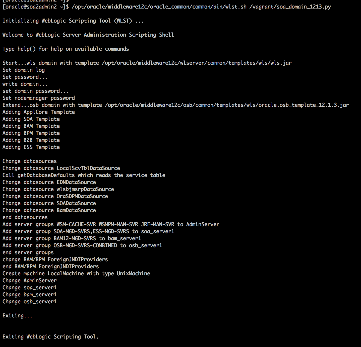 Java Oracle Soa Blog Create With Wlst A Soa Suite Service Bus 12 1 3 Domain