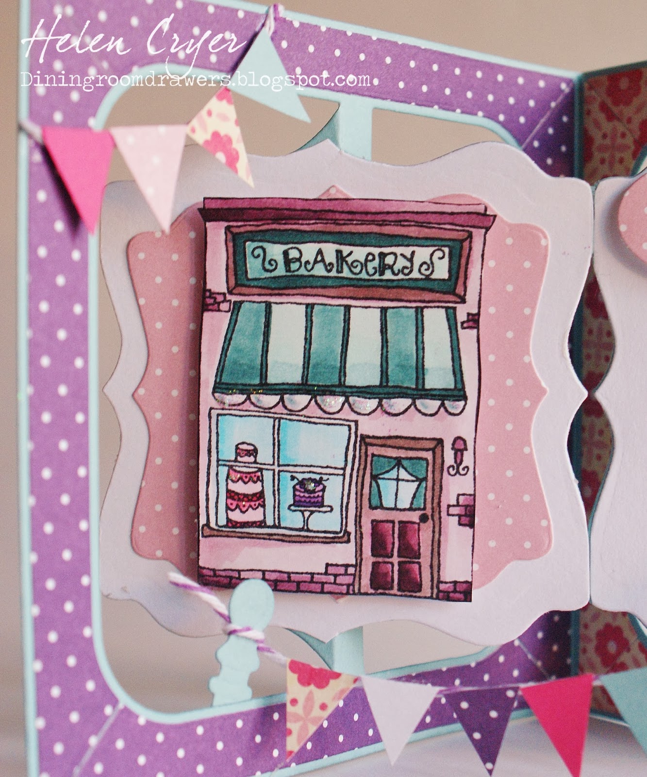 The Dining Room Drawers: Fancy Label Accordion Card with Purple Onion ...