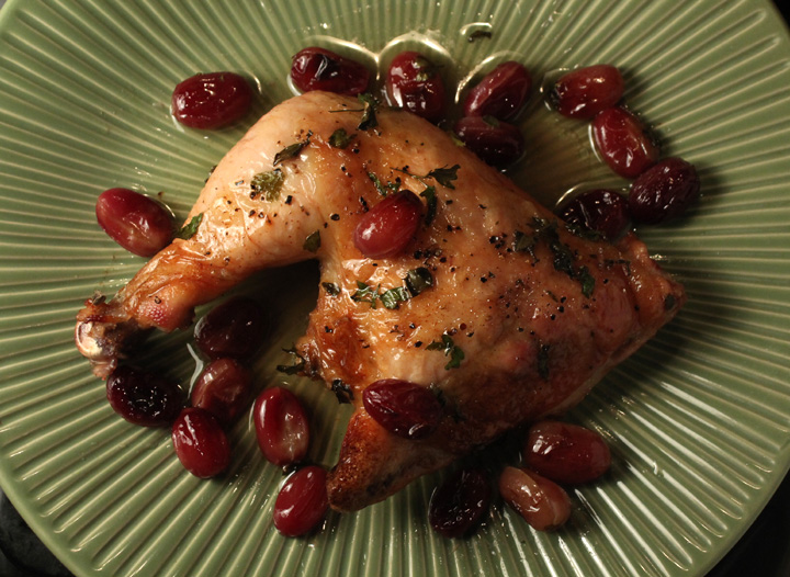 The 99 Cent Chef: Baked Chicken with Grapes