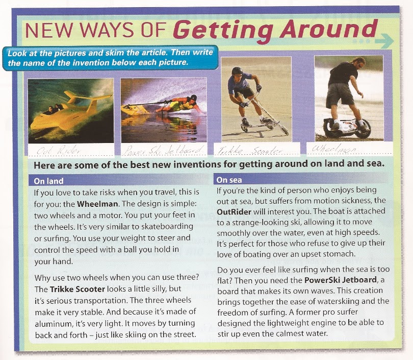 Learn english: New ways of getting around