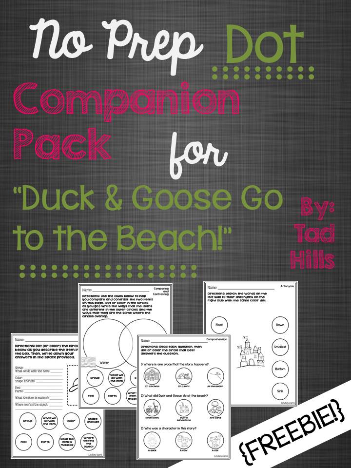 Word Nerd Speech Teach: {FREEBIE} No Prep Dot Companion Pack for "Duck ...