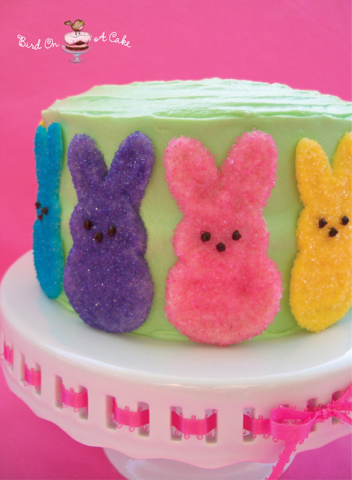 Bird On A Cake: Easter Cake with White Chocolate Peeps