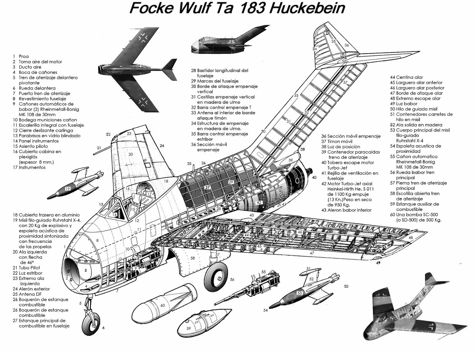 AVIÕES MILITARES: Focke-Wulf Ta 183 Huckebein