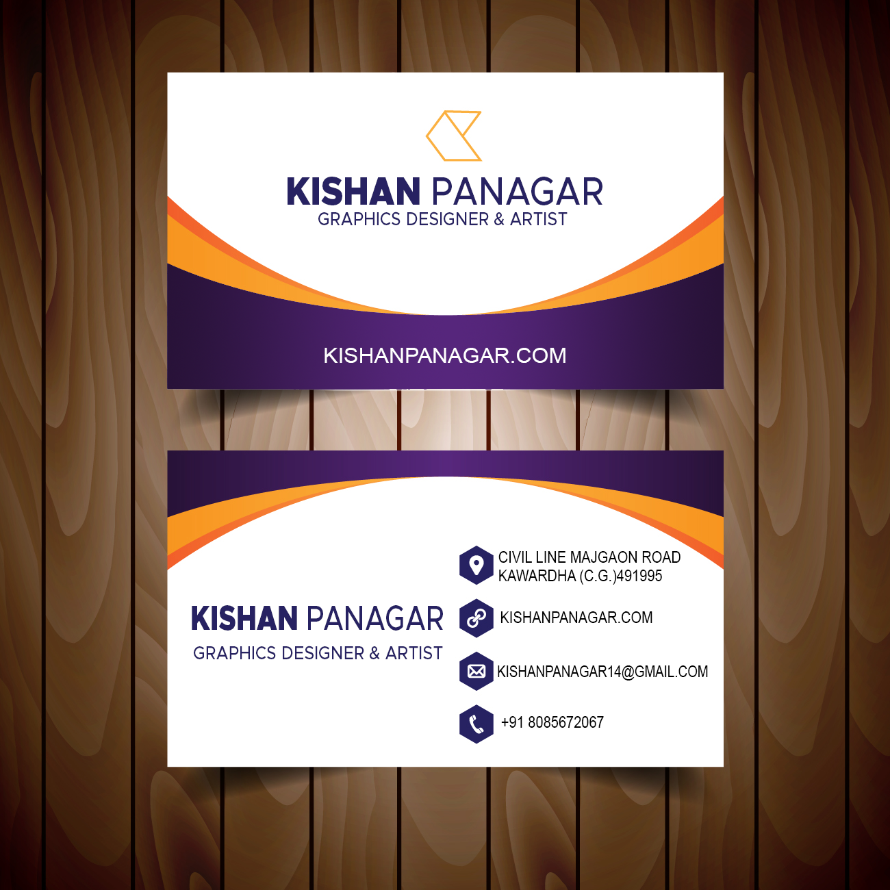 Visiting Card ll Design By- Kishan Panagar ~ KP Design