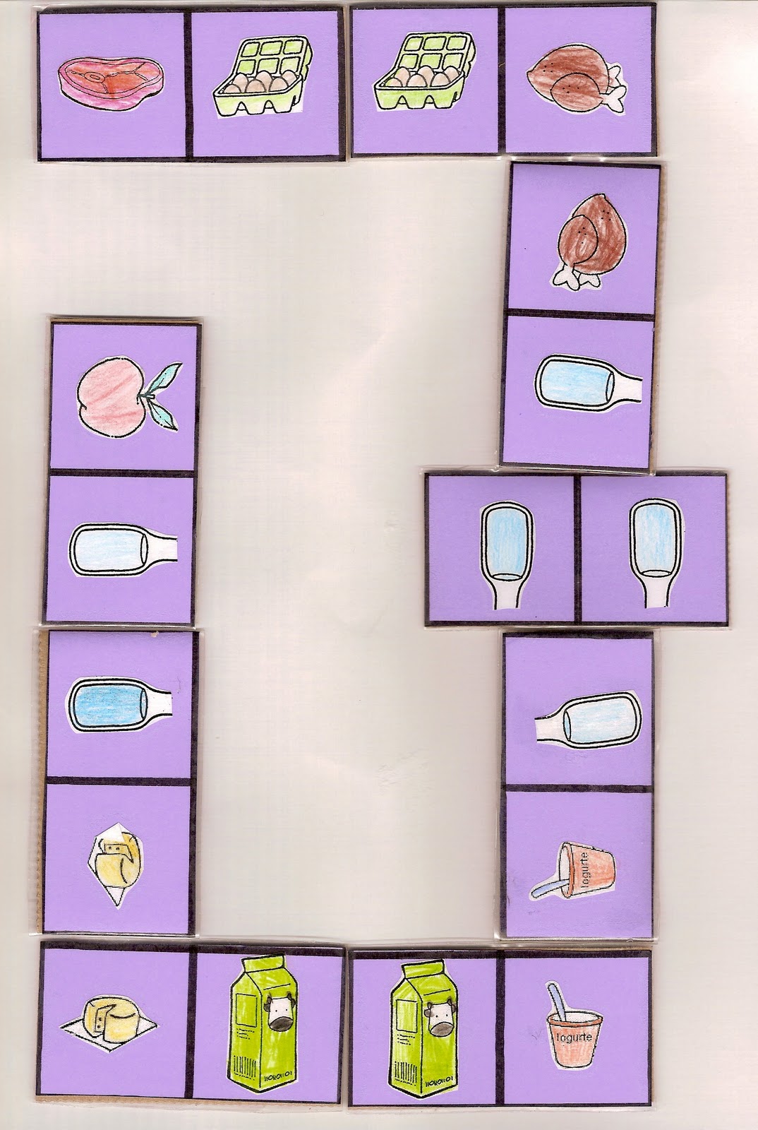 Caixinha da Kicas: Dominó dos alimentos