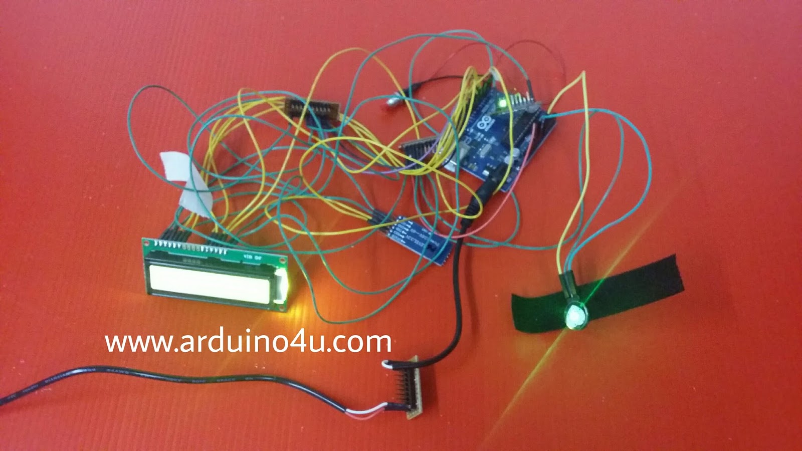 Projek Elektronik Arduino4u.com: 19.Pulse sensor with Bluetooth alert