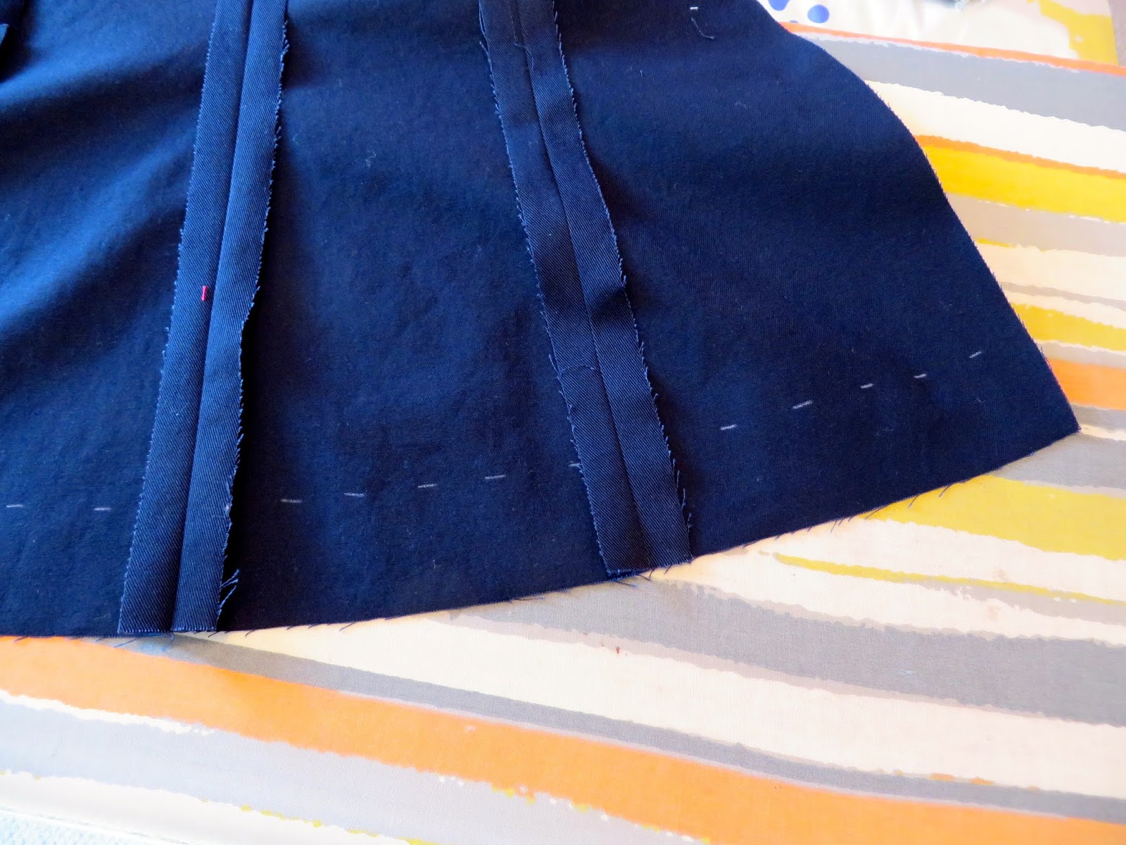 today's agenda: Sewing and Pressing the Vertical Seams