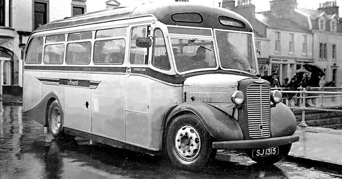 Tour Scotland: Old Photograph Passenger Bus Millport Scotland